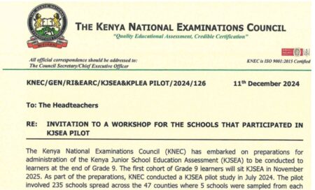 KNEC Circular On Preparation For Grade 9 Final KJSEA 2025 | Education Board