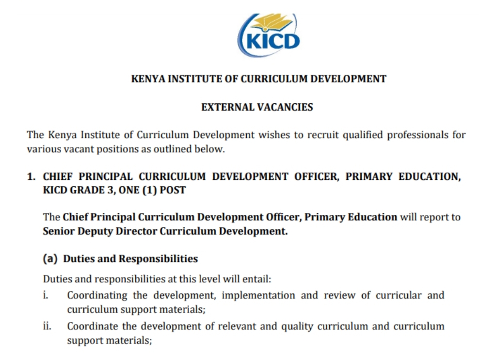 KICD Advertises Massive Job Opportunities. Apply Now Before Deadline ...