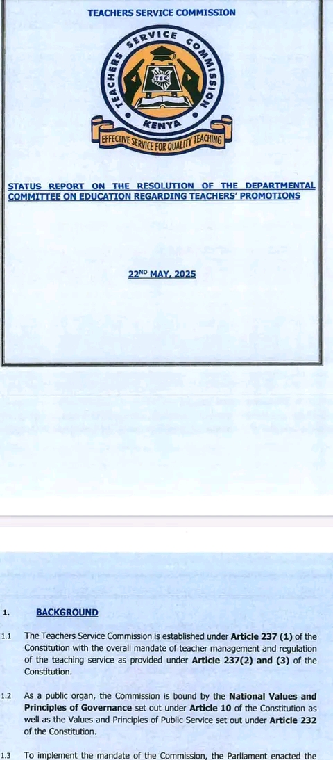 TSC Releases New Promotion List After Removing Promoted Teachers Who ...